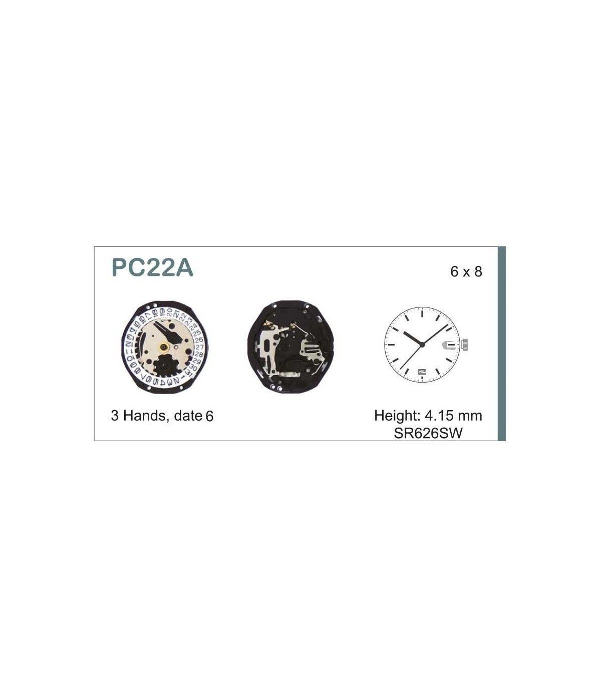 Watch Movement Ref SEIKO 22D6